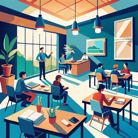 Classroom Vector Illustration Flat 2 Premium Ai Generated Vector