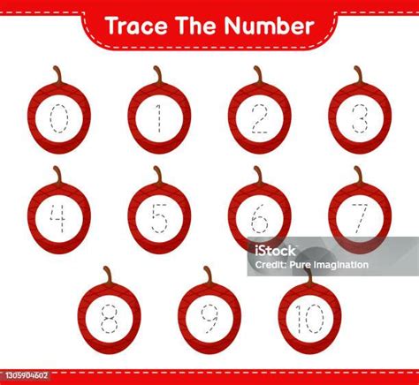 숫자를 추적합니다 이타 팜으로 숫자를 추적 교육 어린이 게임 인쇄 워크 시트 벡터 일러스트레이션 0명에 대한 스톡 벡터 아트 및 기타 이미지 Istock