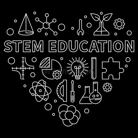 Stem Science Technology Engineering And Mathematics Vector Concept Outline Vertical Modern