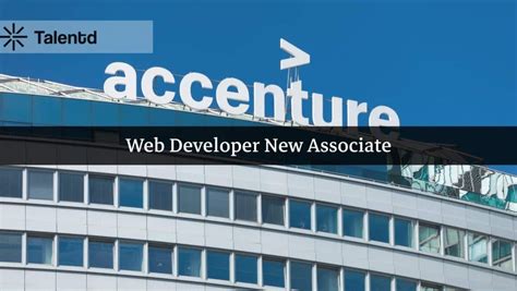 Accenture Is Hiring Web Developer Fresher 7lpa Any Graduates At