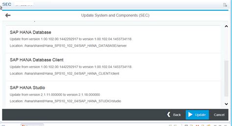 SAP HANA REVISION UPDATE SPS SAP Community