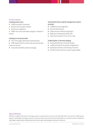 Mindtree Test Automation Services PDF