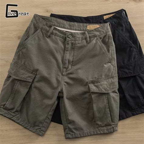 Live Great กางเกงขาสั้น ผช กางเกงคาร์โก้ผู้ชาย กางเกงนิกเกิลผ้าคอตตอนลำลองกางเกงทรงตรงกางเกงขา