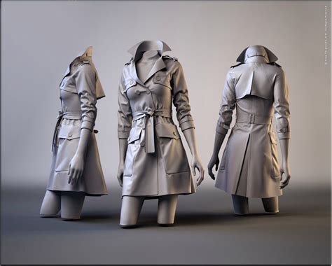 Pin By Valentine A On 3d And Zbrush Marvelous Designer Trench Coat