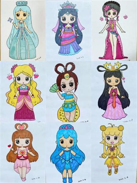 罗丽公主简笔画q版怎么画（漂亮14张） 简笔画图片大全