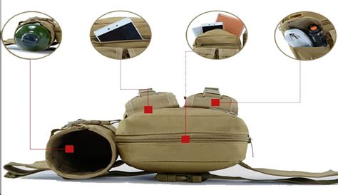 Tactical Waist Bag With Water Bottle Holder Tan