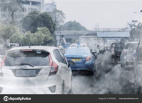 Air Pollution From The Exhaust Gas Of Cars — Stock Editorial Photo