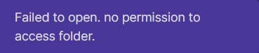Failed To Open No Permission To Access Folder Help Obsidian Forum