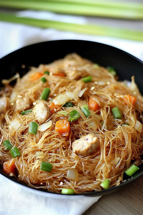 Filipino Pancit Chicken Recipe Pancit Bihon