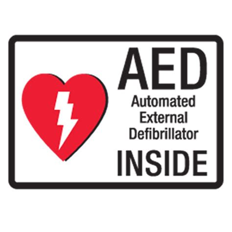 Aed Defibrillator Sign 225x 300mm All First Aid And Safety