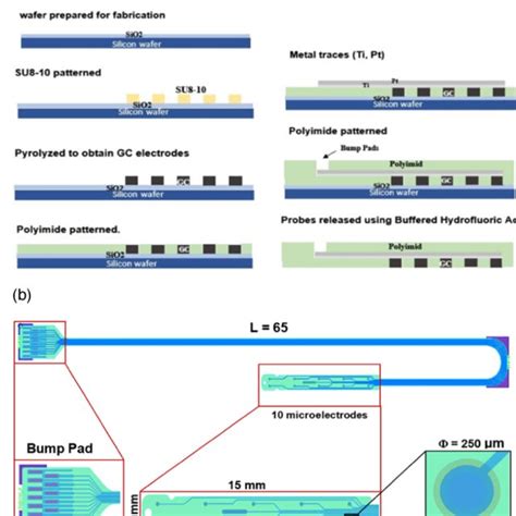 Schematic Figures Of Glassy Carbon Based Arrays A Microfabrication