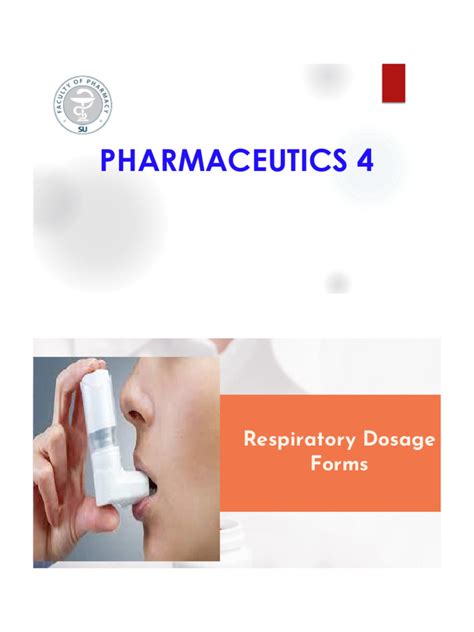 Respiratory Dosage Forms Part 1 Pdf Respiratory Tract