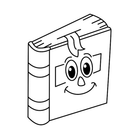 Premium Vector Funny Book Cartoon For Coloring Book