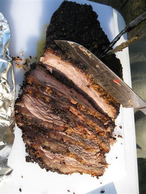 Pecan Smoked Brisket Along With Smoked Beans Grillinfools Smoked