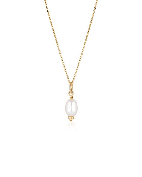 Pearl Dew Drop Necklace Freshwater Pearl And 9k Gold Sit And Wonder