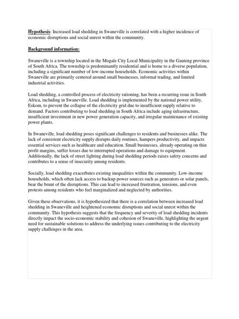 Hypothesis Pdf Infrastructure Electrical Grid