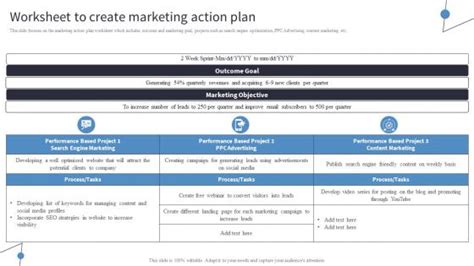 Digital Marketing Action Plan Slide Team