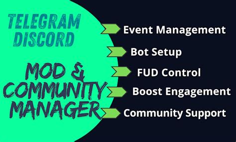 Be Your Mod Or Community Manager For Telegram And Discord By