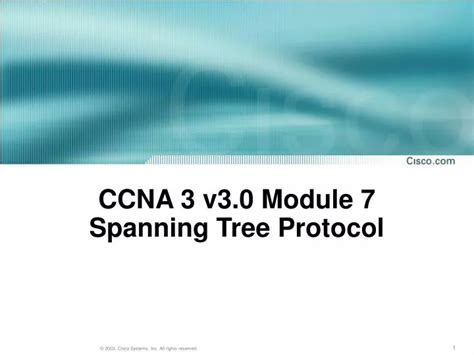 PPT CCNA V Module Spanning Tree Protocol PowerPoint Presentation ID