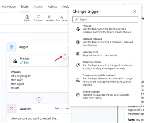 토픽 트리거 설정 Microsoft Copilot Studio Microsoft Learn