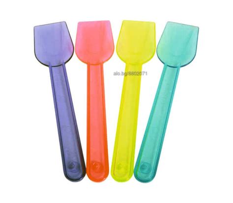 Пластмасови лъжички за сладолед 8см Съдове Сервизи Прибори Русе Пластмасови лъжичк