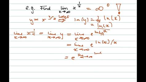 l hopital s rule for exp indeterminant forms youtube