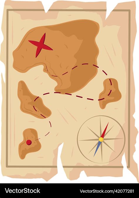 Treasure Map Icon Royalty Free Vector Image VectorStock