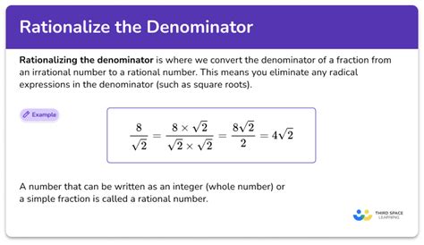 Rationalize The Denominator Math Steps Examples And Questions
