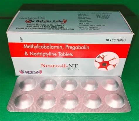 Neurosil Nt Tab Pregabalin Methlycobalamin And Nortriptyline Tablet At ₹ 1950 Box