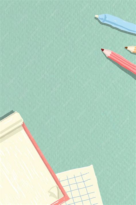 Premium Vector Blank Notebook Frame On Green Background Vector