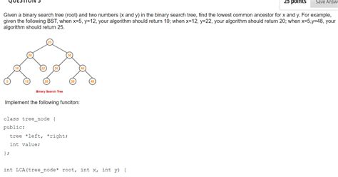 Solved Given A Binary Search Tree Root ﻿and Two Numbers