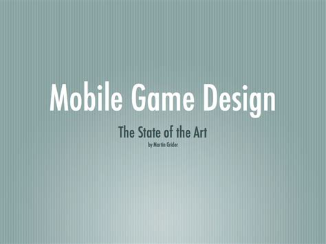 Mobile Game Design Presentation Chesstris