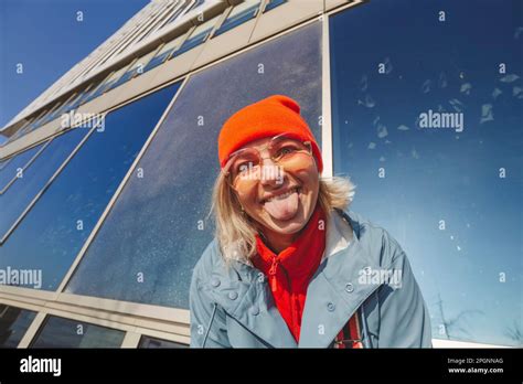 Mature Woman Sticking Out Tongue Hi Res Stock Photography And Images Alamy