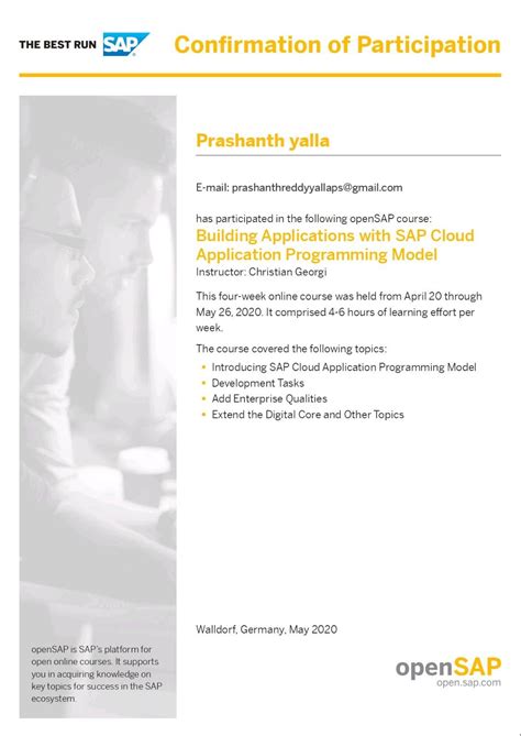 prashanth reddy yalla on linkedin opensap learning building