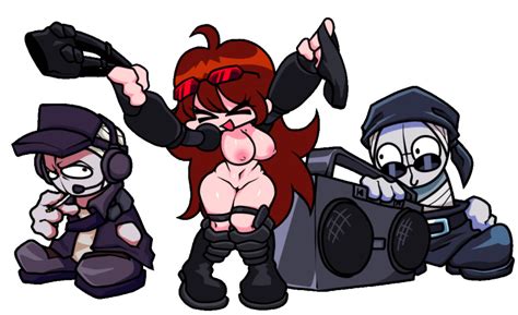 Rule 34 1girls 2boys Agent Gf Friday Night Funkin Animated Areolae