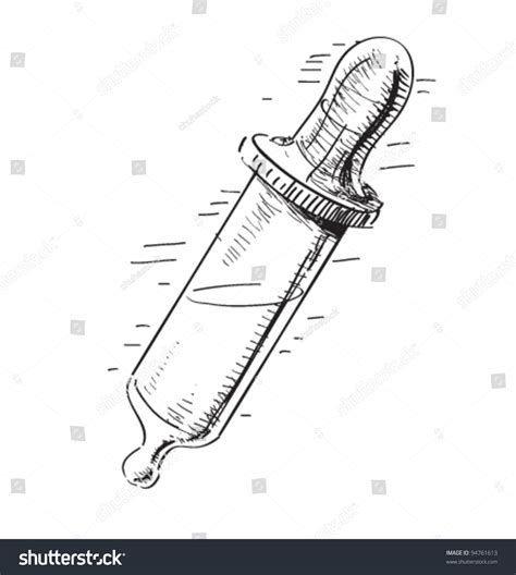 Glass Dropper Sketch Illustration Stock Vector Royalty Free 94761613