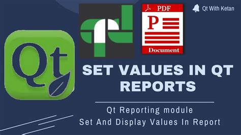 Qt Reports Part 2 Set And Display Values In Report Qtrpt Tutorial Youtube