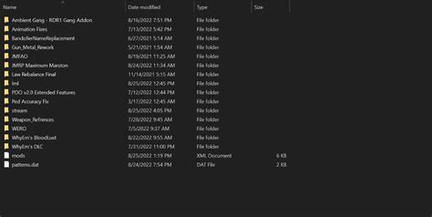 None Of My Stream Files Nor Whyems Dlc Show Up In Game Rdr2 Mods Discussion