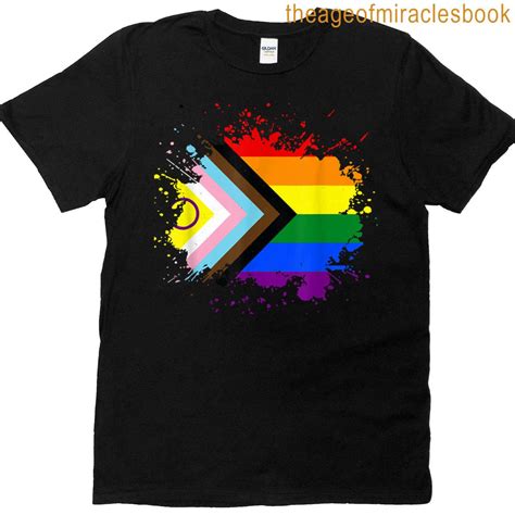 Lgbtq Pride Month Intersex Inclusive Progress Pride Flag T Shirt