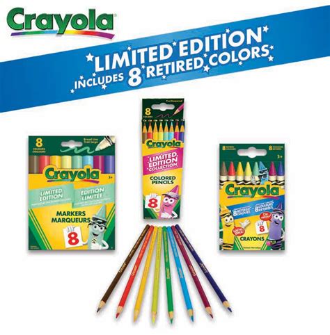 Crayola Crayons 8 Retired Colors