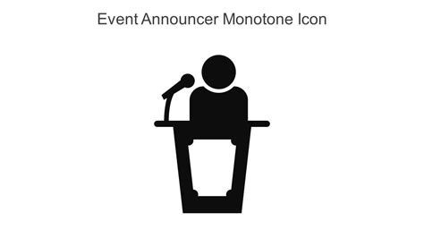 Event Announcer Monotone Icon In Powerpoint Pptx Png And Editable Eps Format PPT Presentation