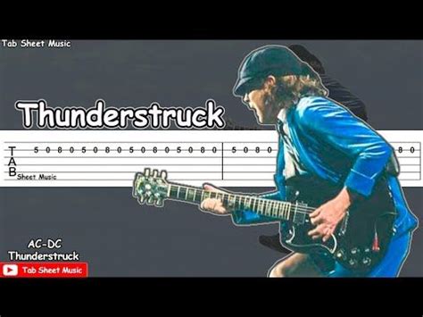 AC DC Thunderstruck Guitar Tutorial TAB Guitar Lessons Songs Guitar Tutorial Guitar Tabs