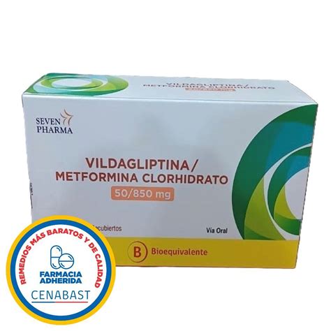 Vildagliptina Metformina B 50 850mg 60 Comprimidos Recubiertos