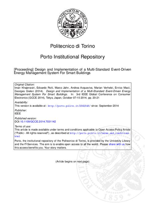 pdf design and implementation of a multi standard event driven energy