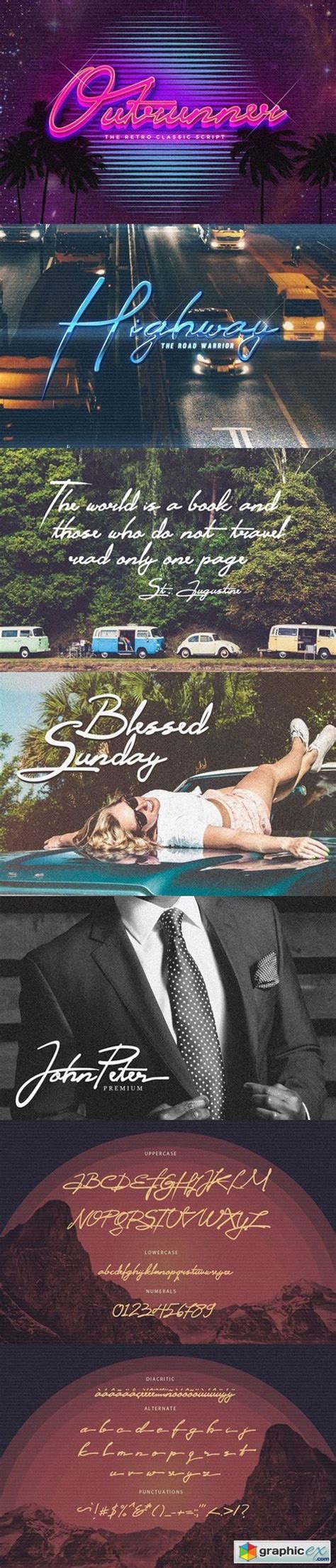 Outrunner Retro Script Free Download Vector Stock Image Photoshop Icon