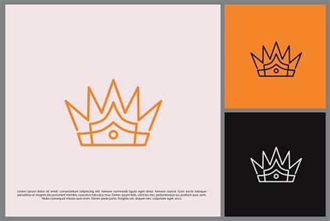 빈티지 로얄 골드 크라운 로고 디자인 벡터 템플릿입니다 왕과 여왕 기하학 연꽃 고급 호텔에 대한 스톡 벡터 아트 및 기타 이미지 고급 호텔 공주 금 금속 Istock