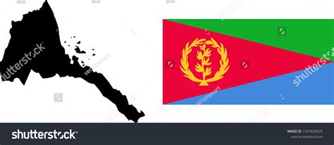 Black Contour Map Eritrea National Flag Stock Vector Royalty Free 1747633475 Shutterstock