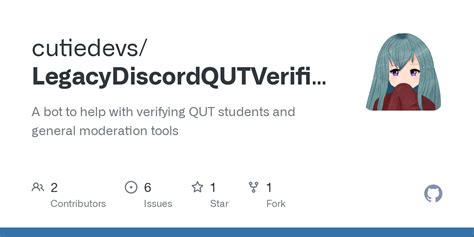 GitHub Cutiedevs LegacyDiscordQUTVerificationBot A Bot To Help With Verifying QUT Babes