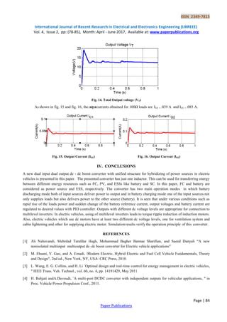 A Non Isolated Dual Input Dual Output DCDC Boost Converter For Electric Vehicle Applications PDF