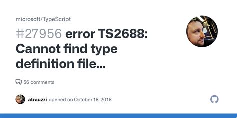 Error Ts Cannot Find Type Definition File For Random Paths Issue Microsoft